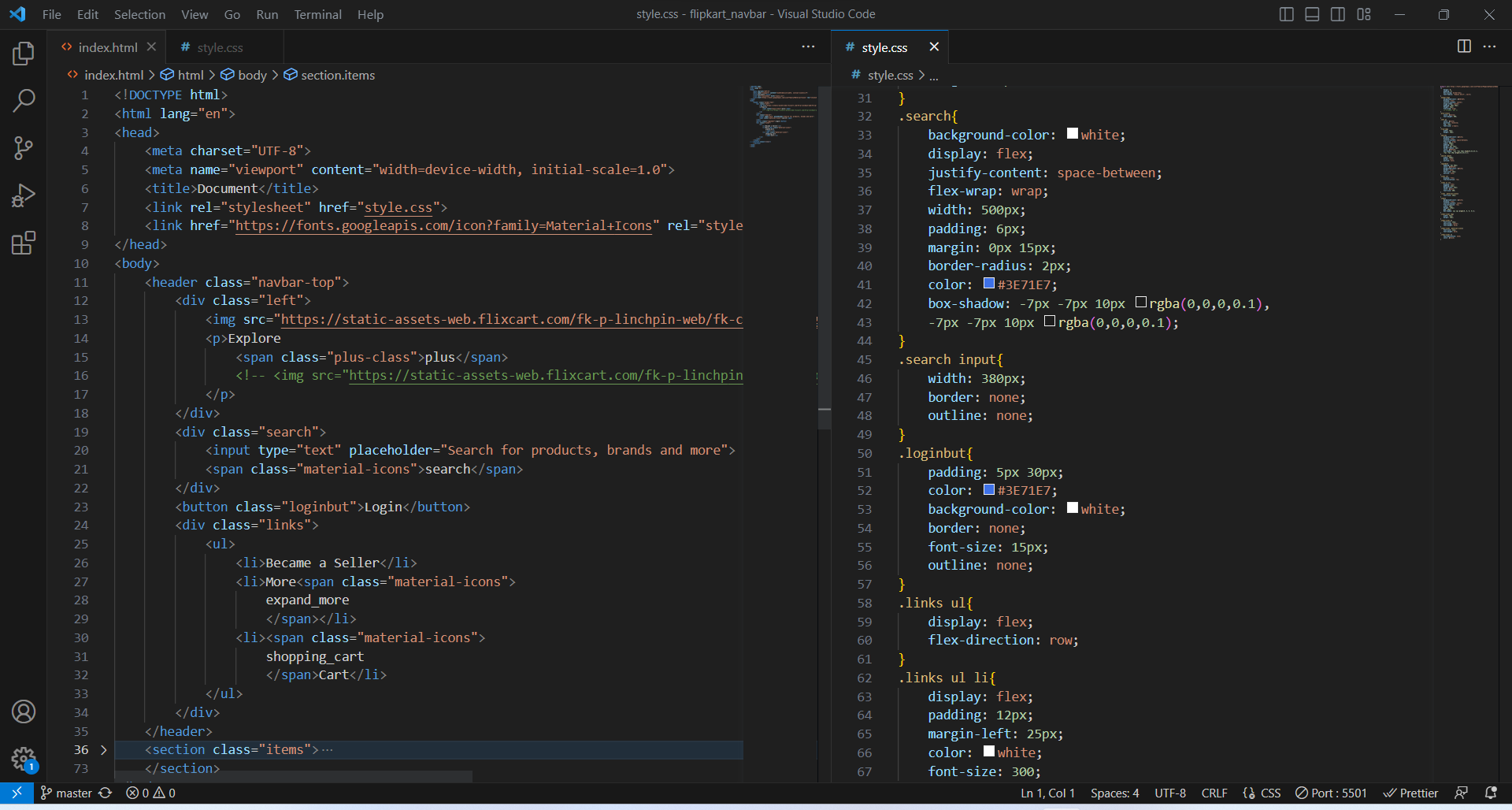GitHub - yadnika10/Flipkart_navbar