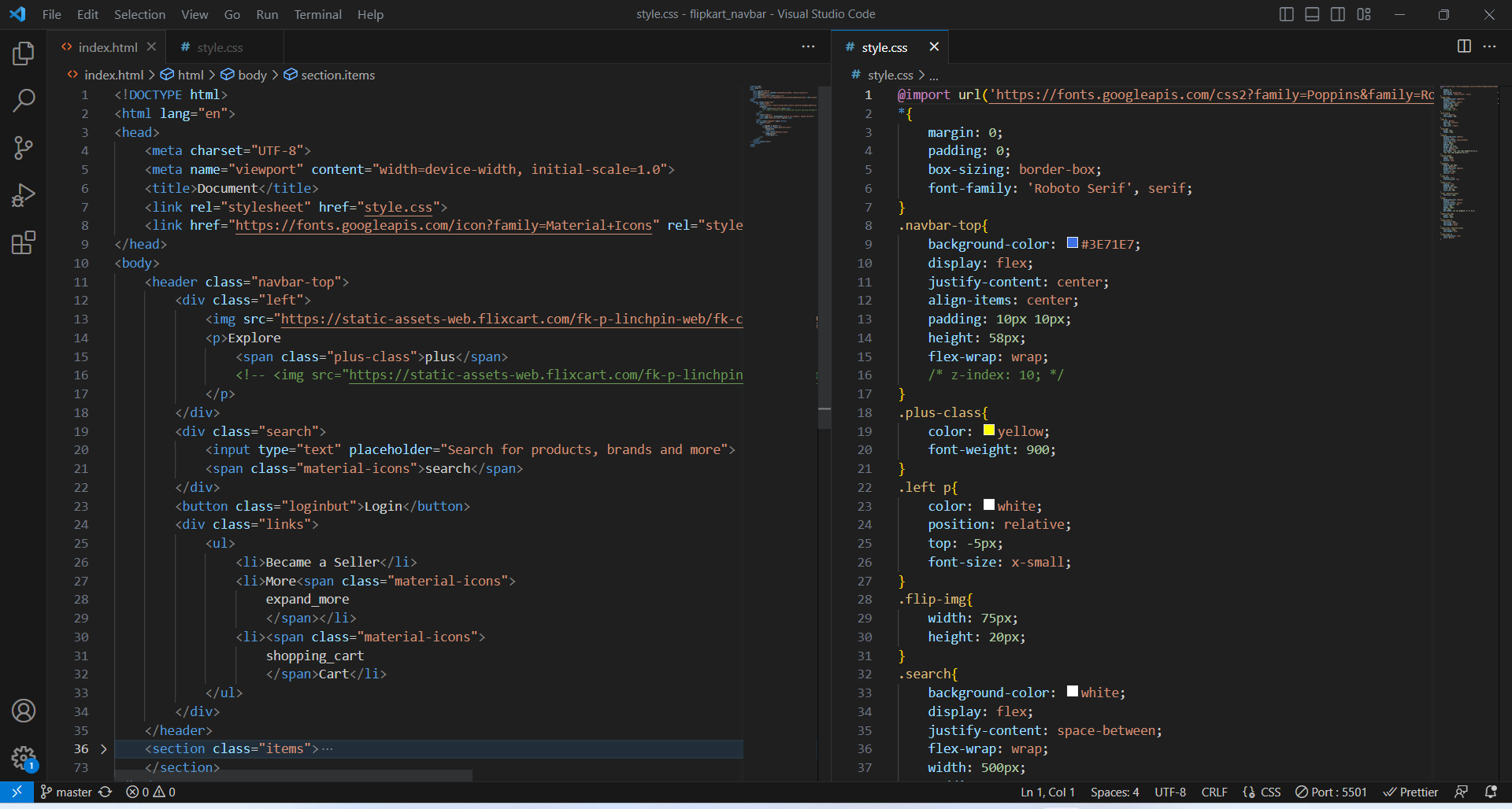 GitHub - yadnika10/Flipkart_navbar