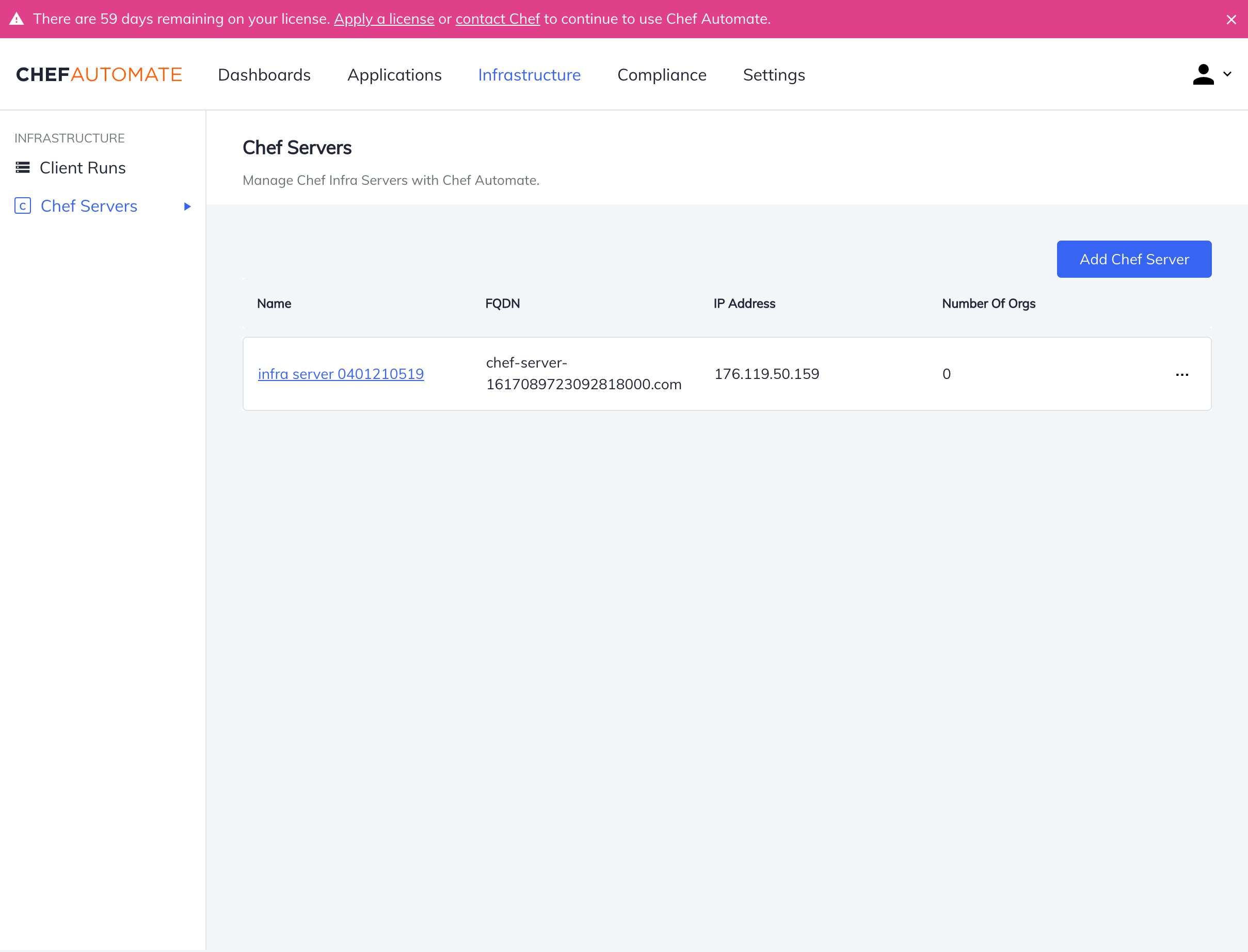 [Infra-cypress] specs for the chef server list page · Issue #4897 · chef/automate · GitHub