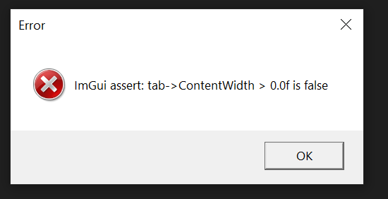 ImGui assert: tab->ContentWidth > 0.0f is false · Issue #979 · grumpycoders/pcsx-redux · GitHub