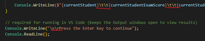 colorization of tab character "\t" in string does not work properly · Issue #275 · dotnet/csharp ...
