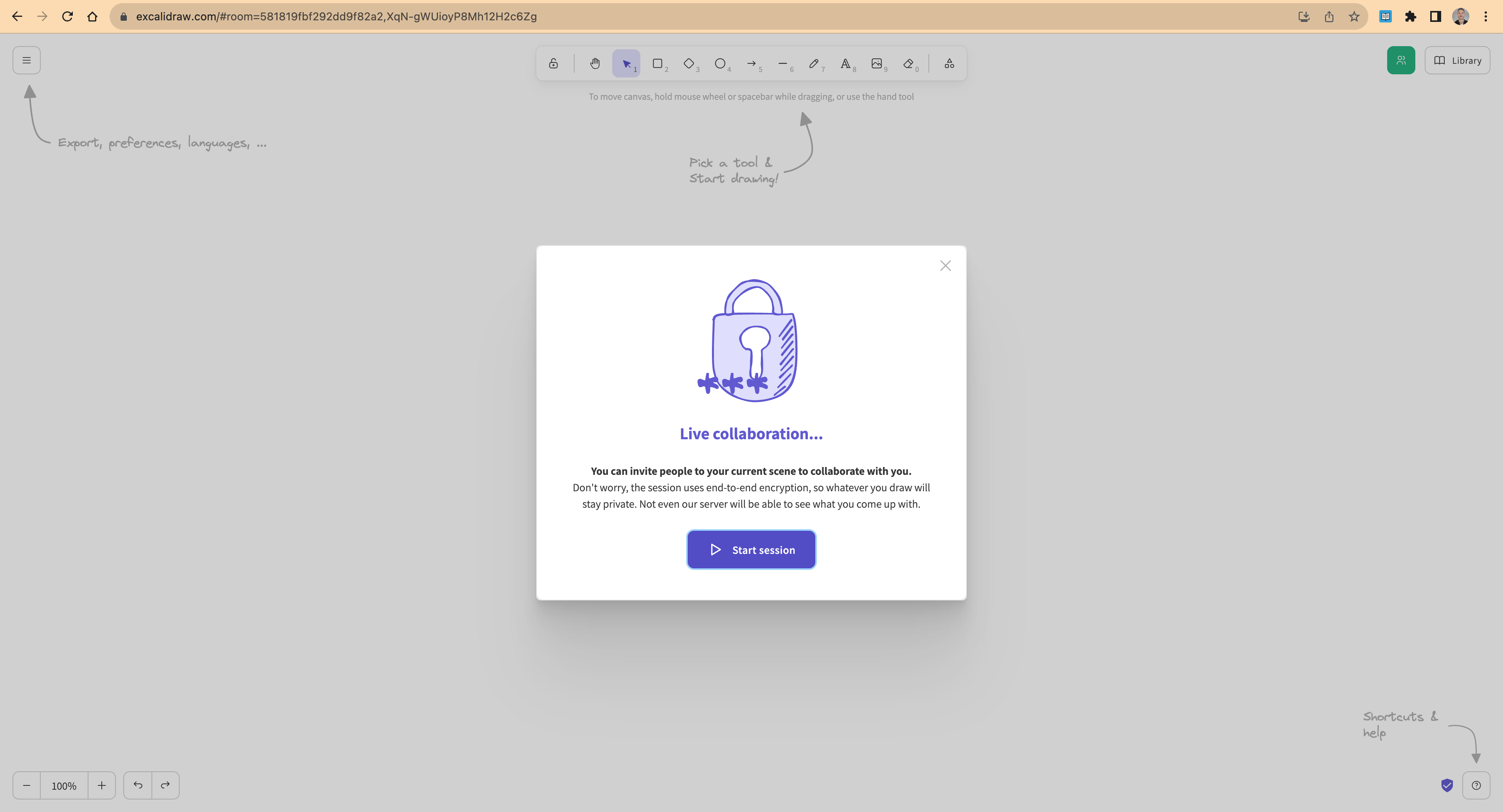 Browser/Web version of Excalidraw does not allow joining or creating ... Browser/Web version of Excalidraw does not allow joining or creating ...
