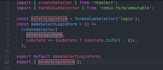 Redux-form - Reselect Integration · Issue #2387 · react-boilerplate/react-boilerplate · GitHub