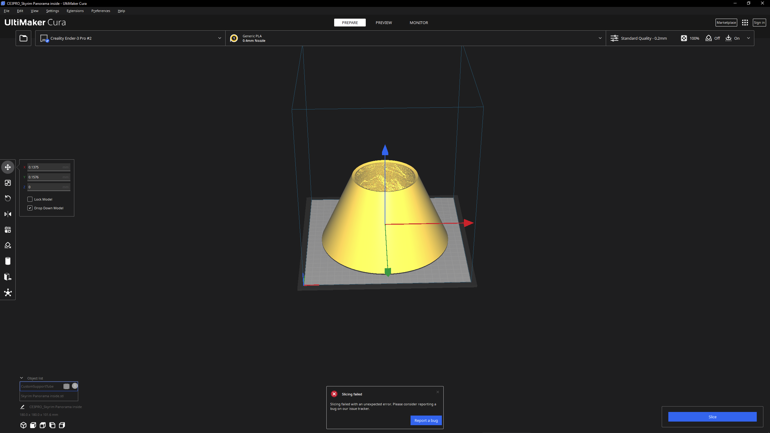 Slicing Error · Issue 14706 · Ultimakercura · Github 