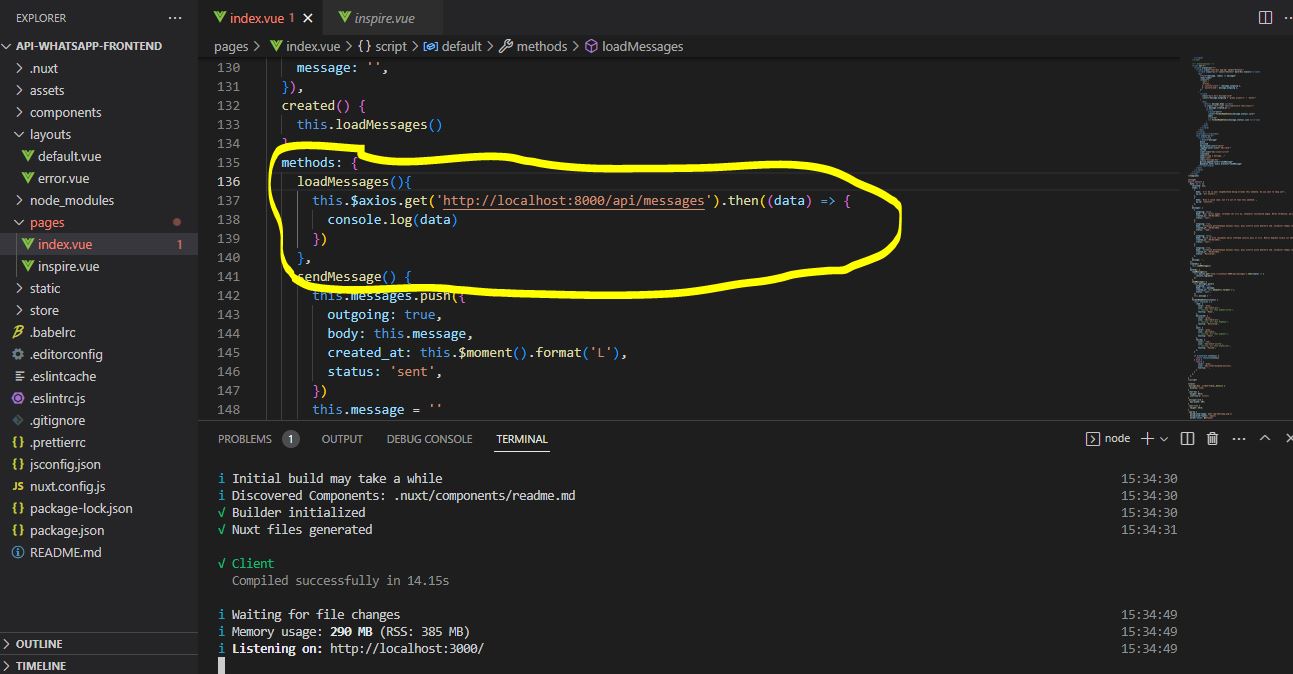 Clase 14 - No muestra info en el index.vue del front-end · Issue #50 · Vinix-Code-Dev/curso-api ...