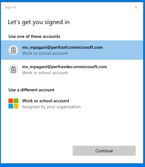 [Bug] WAM doesn't properly work if multiple work accounts are configured on the same machine ...