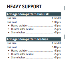 Missing: Astra Militarum - Armageddon Basilisk/Medusa · Issue #12299 ...