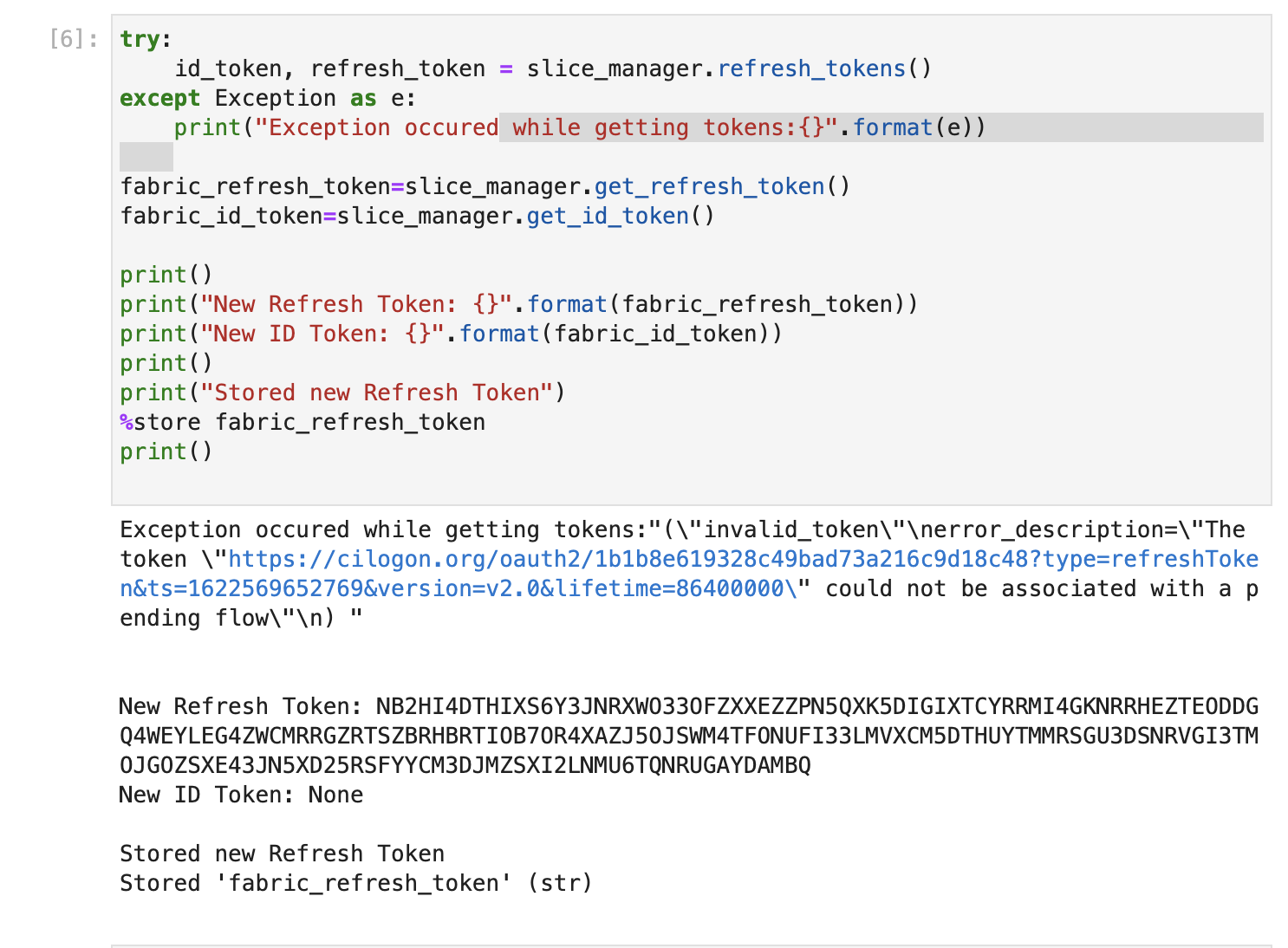 Token Expired · Issue 25 · Fabric Testbed Credentialmanager · Github