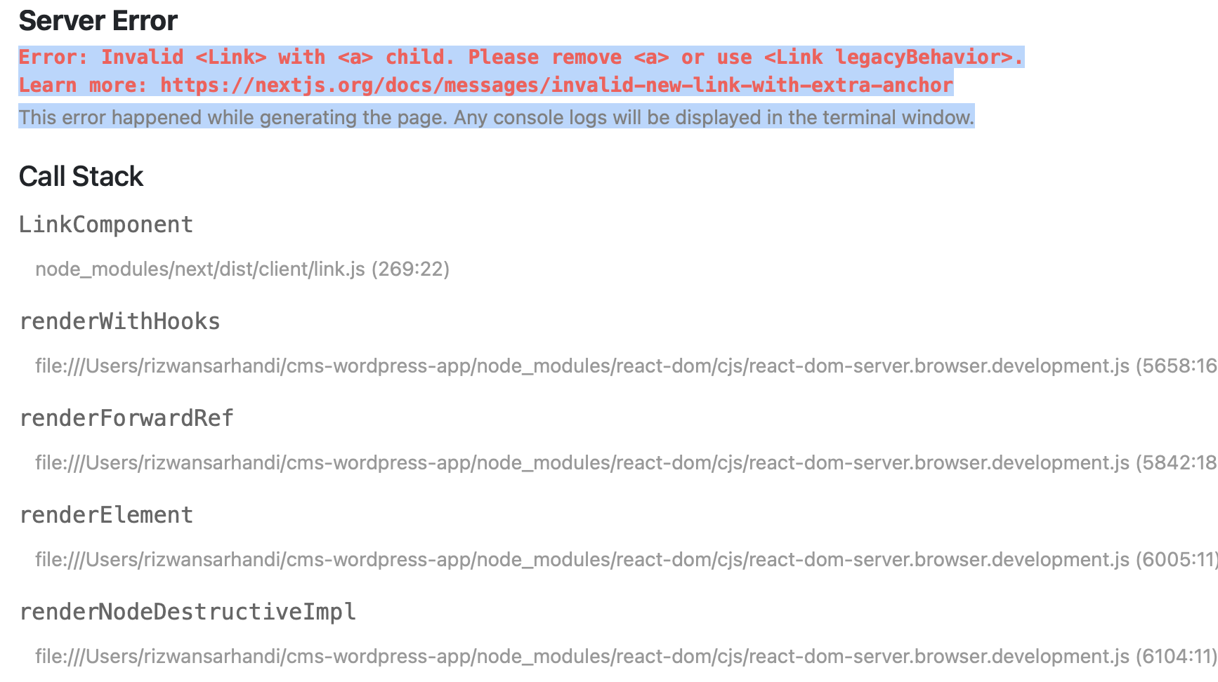 Invalid with child error when fetching Wordpress posts via GraphQL in ...