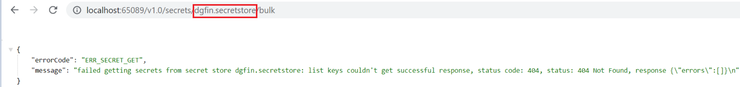 Getbulksecret Failed Getting Secrets From Secret Store Cretstore · Issue 5781 · Dapr