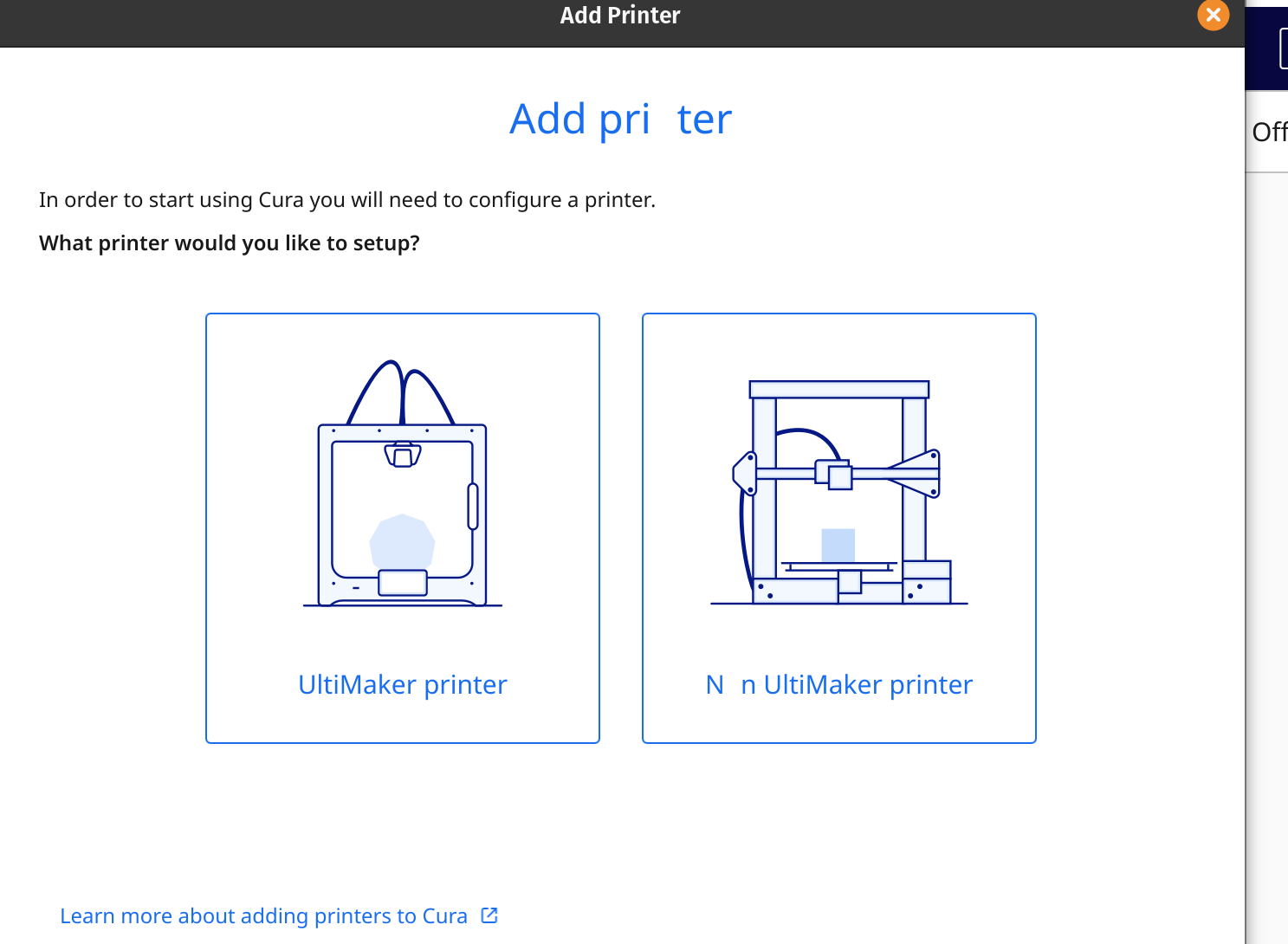 Some display issues on Add Custom Printer flow · Issue #15829 · Ultimaker/Cura · GitHub