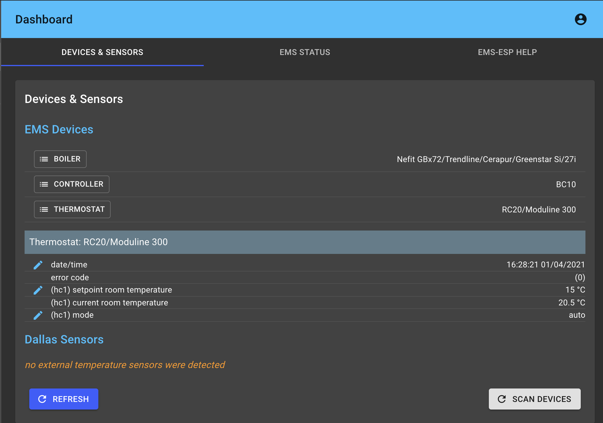 Call commands from the Web UI · Issue #18 · emsesp/EMS-ESP32 · GitHub