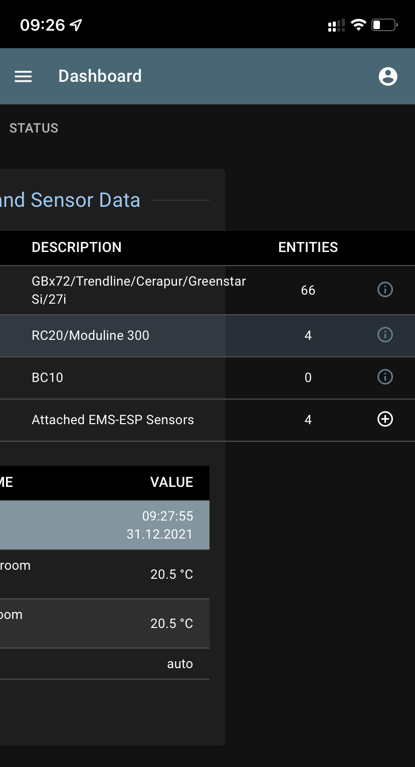 Webui Dashboard On Mobile Devices Looks Ugly · Issue 277 · Emsesp Ems Esp32 · Github