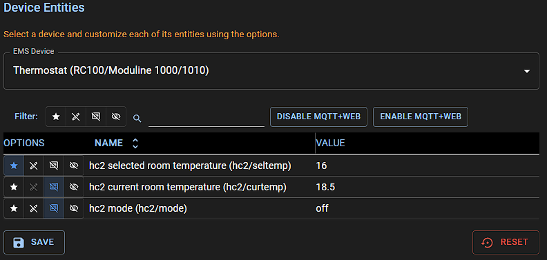 Updating table component in the WebUI to support sorting & filtering · Issue #470 · emsesp/EMS ...