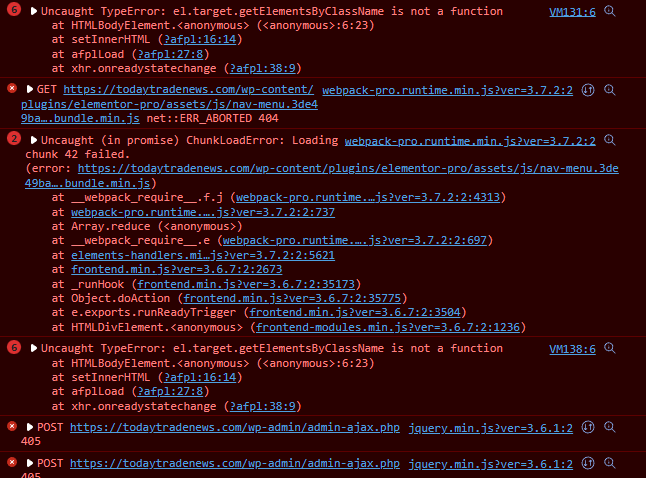 Scripts used in elementor header are not imported · Issue #94 · Simply-Static/simply-static · GitHub