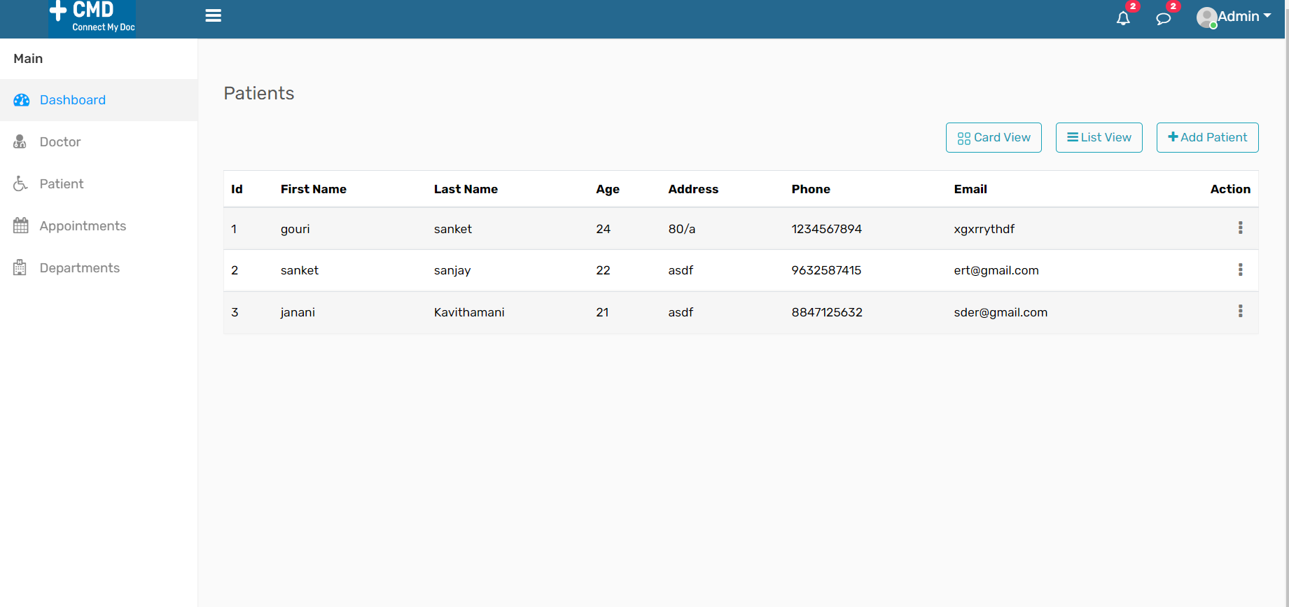 GitHub - Gourisanjay/Connect_My_Doctor-Application: CMD is a Simple Hospital management System ...