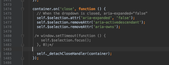 Autofocus (with scroll) on opened select on close event · Issue #5605 · select2/select2 · GitHub