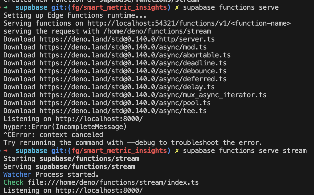 Server Sent Events Dont Work When Serving All Functions Locally · Issue 1114 · Supabasecli