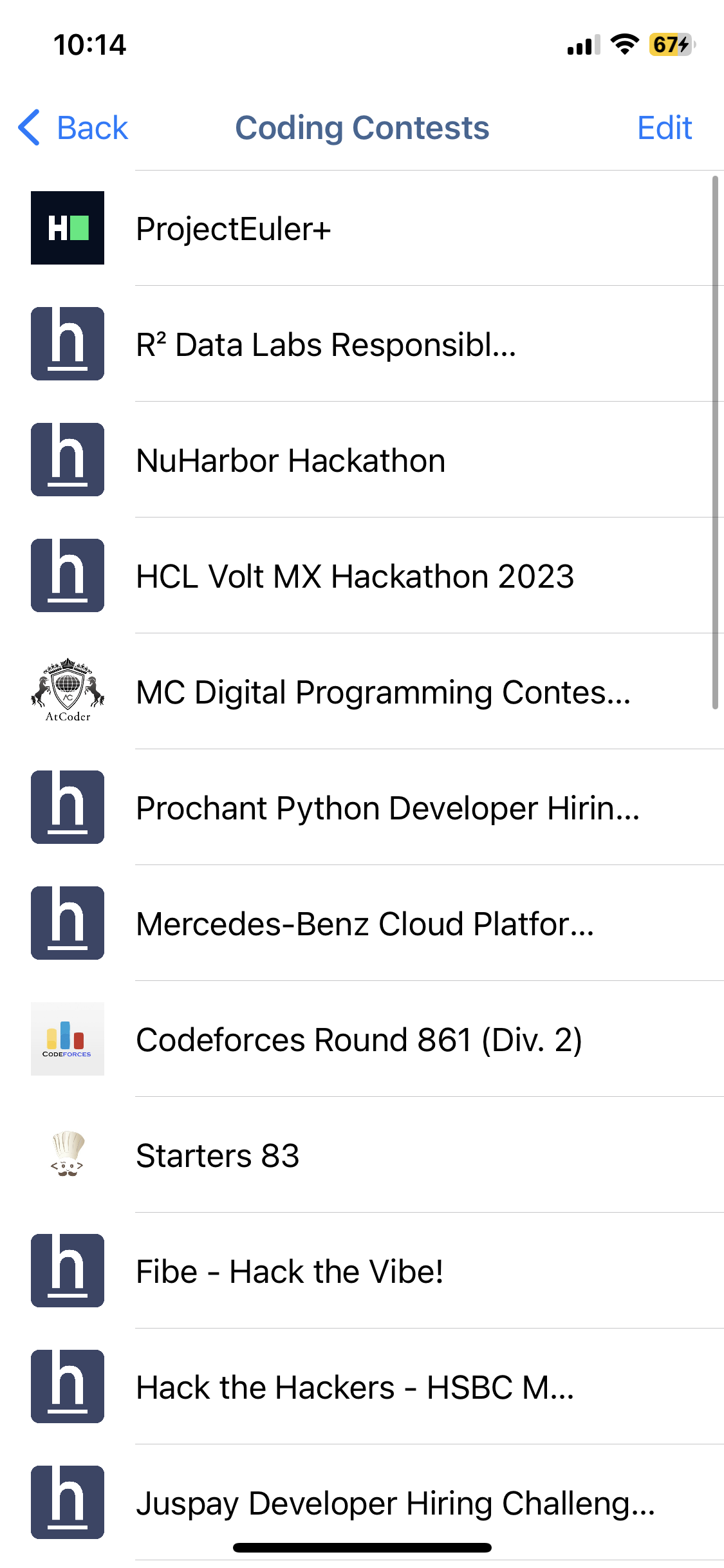Github Bb Pro Codecontests This App Provides A List Of Coding Contests Along With Detailed