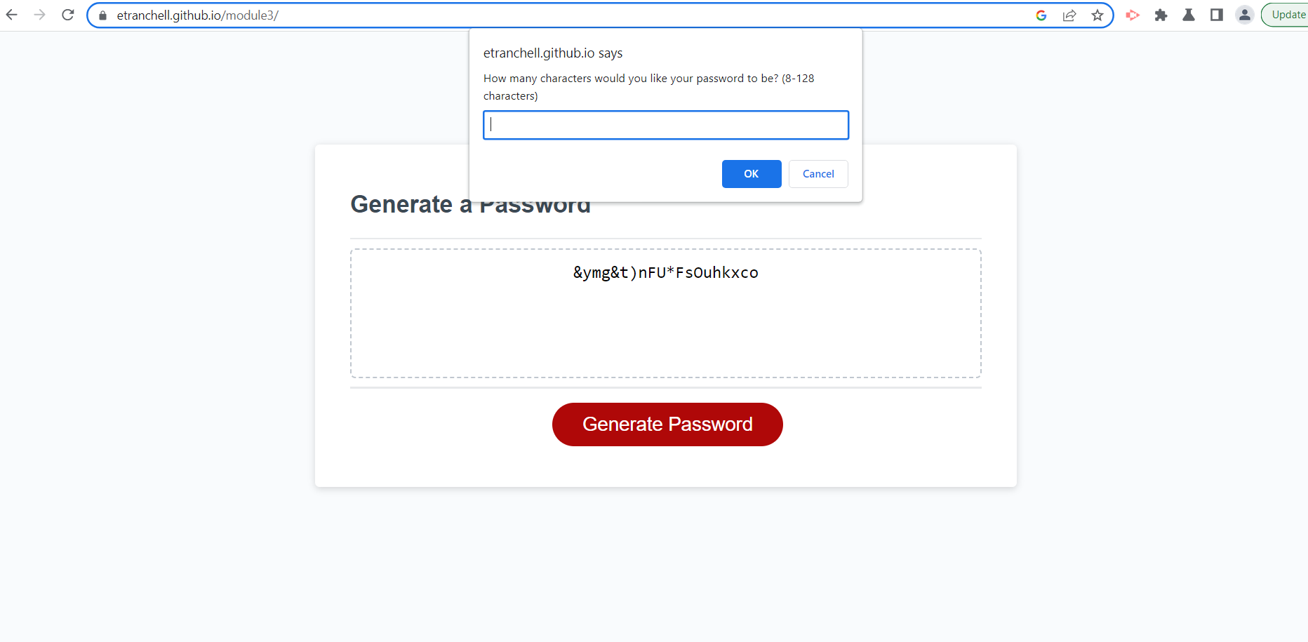 GitHub - etranchell/Password-Generator