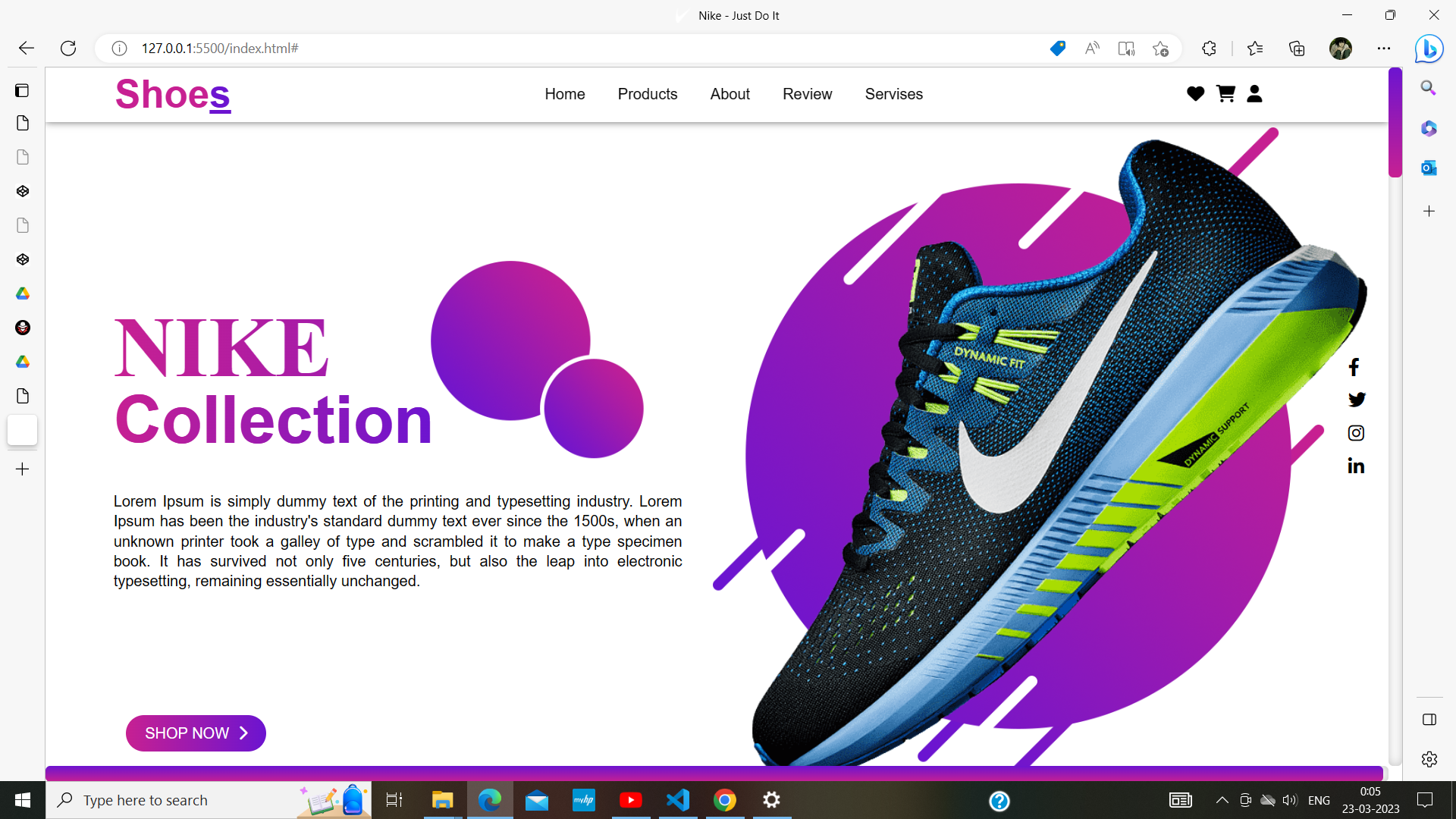 GitHub - Nayan4567/Shoes-Website-Design: This is a frontend project in which i design a shoes ...