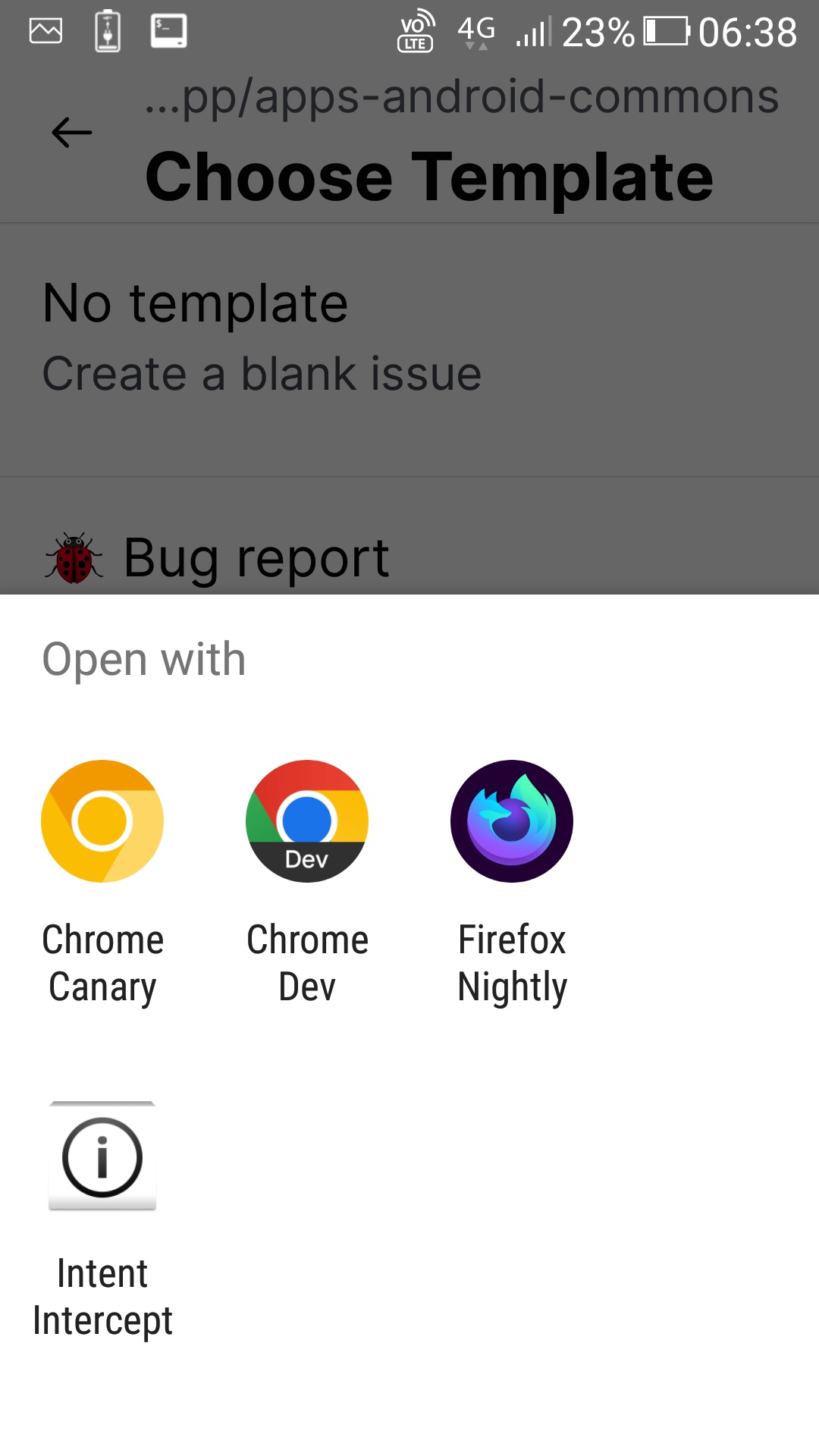 Template Interferes With Github App · Issue 4944 · Commons Appapps Android Commons · Github