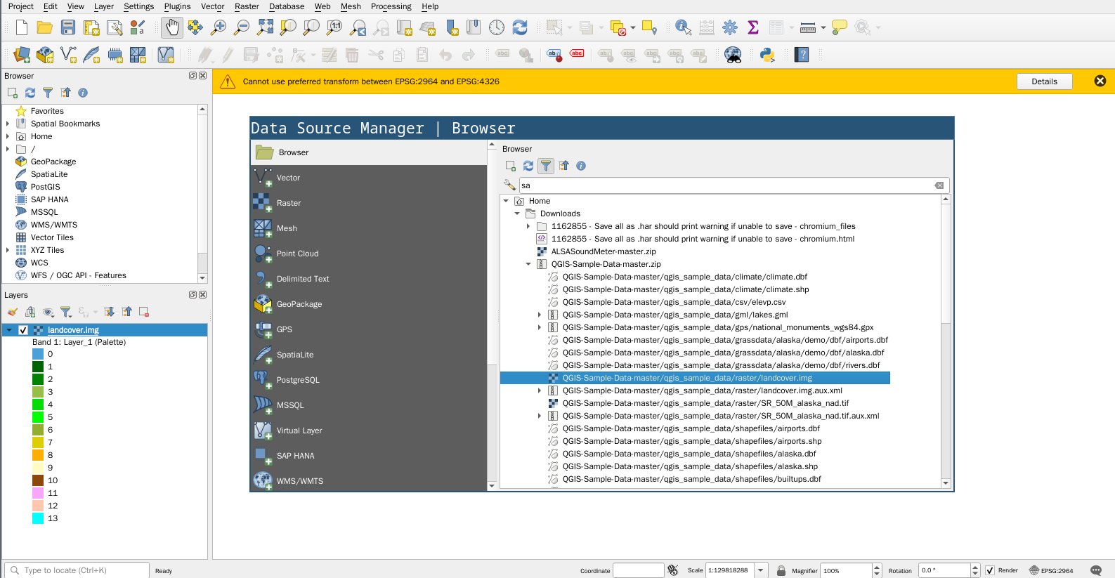 Sample Session Tutorial Should Say How To Close The Data Source Manager · Issue 8324 · Qgis