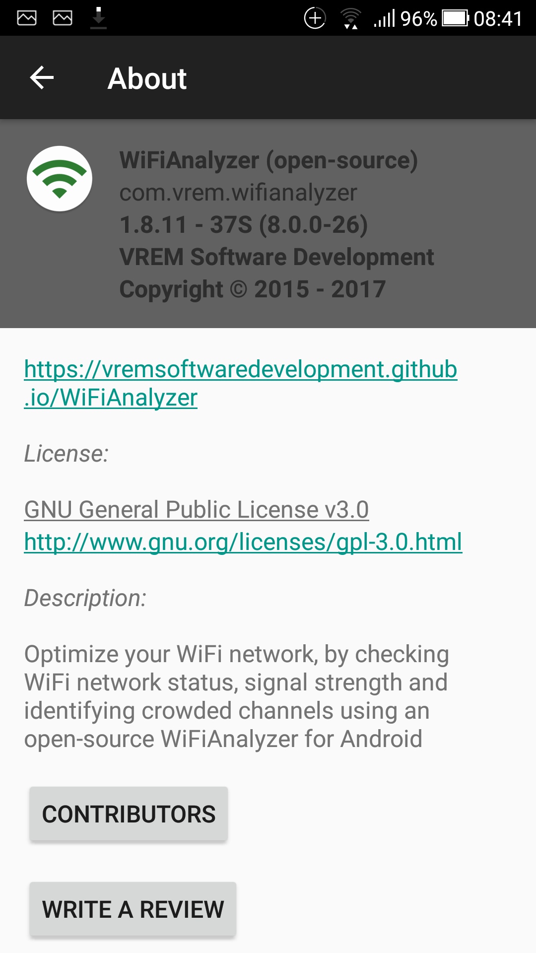 Version info background dark · Issue #183 · VREMSoftwareDevelopment/WiFiAnalyzer · GitHub