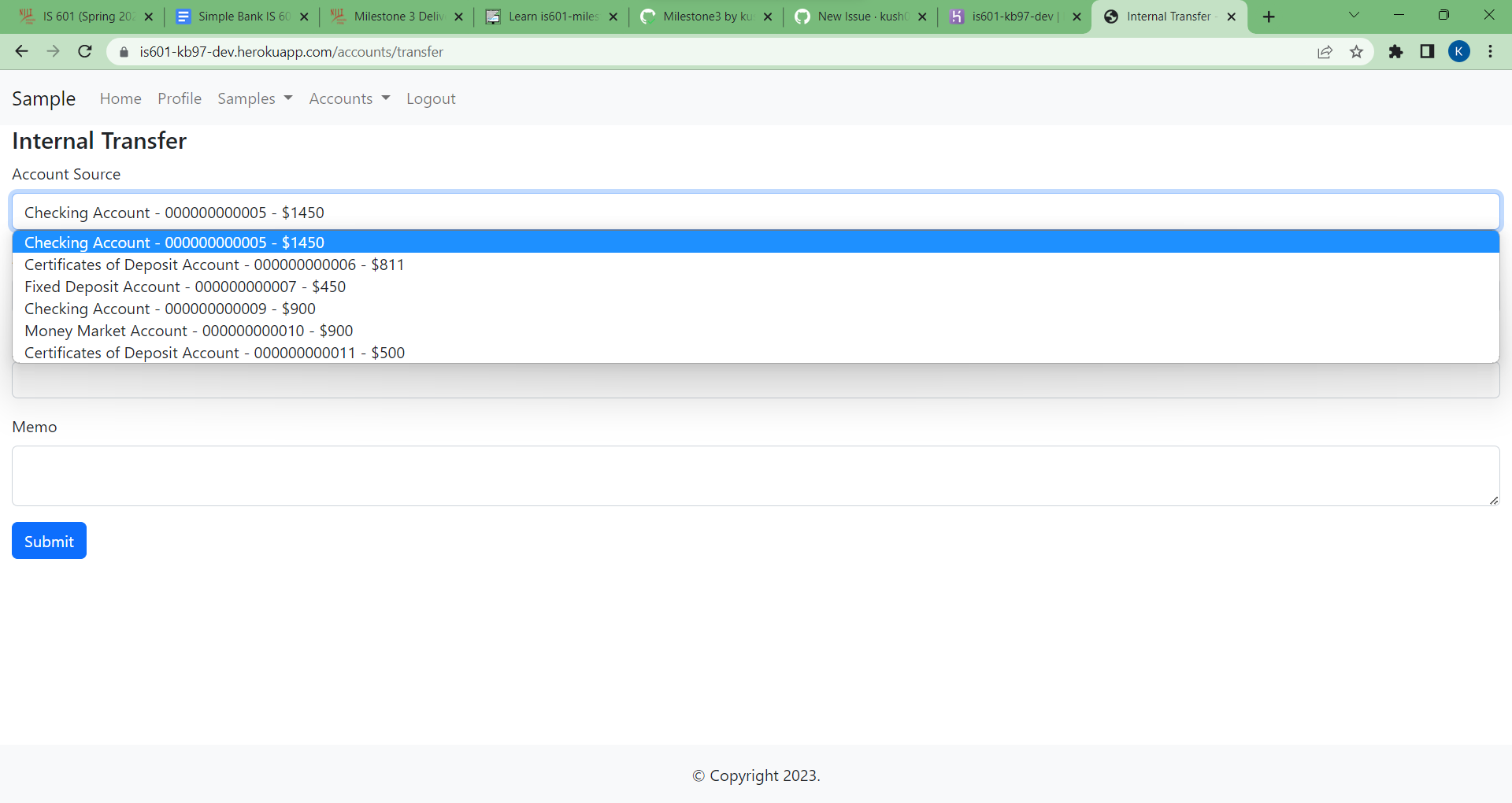 GitHub - kushb98/Secure-Bank-Web-Application: Repository for IS601-Spring-23 - Bank Web Application