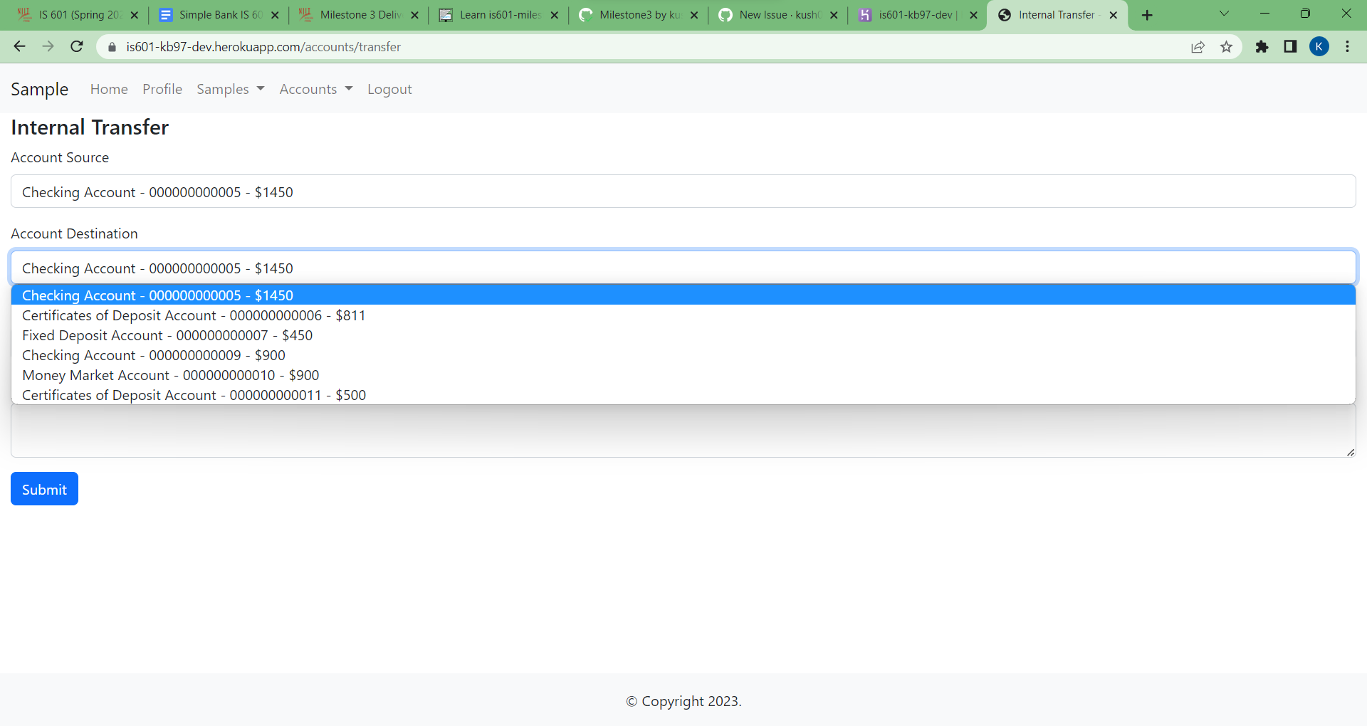 GitHub - kushb98/Secure-Bank-Web-Application: Repository for IS601-Spring-23 - Bank Web Application