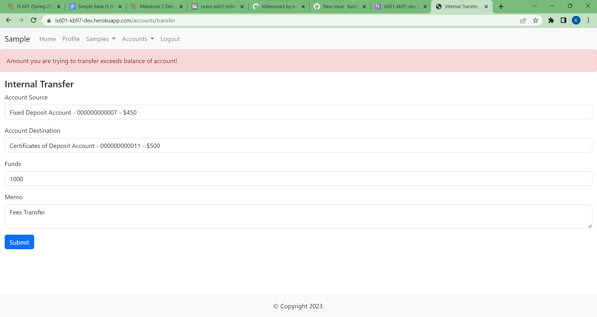 GitHub - kushb98/Secure-Bank-Web-Application: Repository for IS601-Spring-23 - Bank Web Application