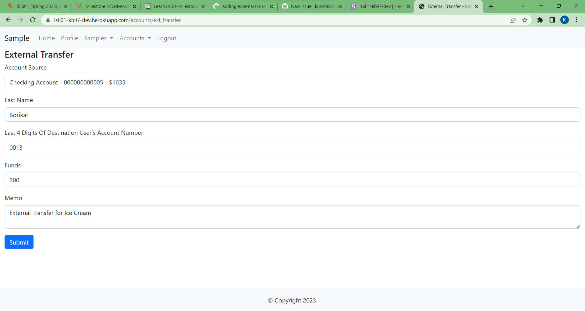GitHub - kushb98/Secure-Bank-Web-Application: Repository for IS601-Spring-23 - Bank Web Application