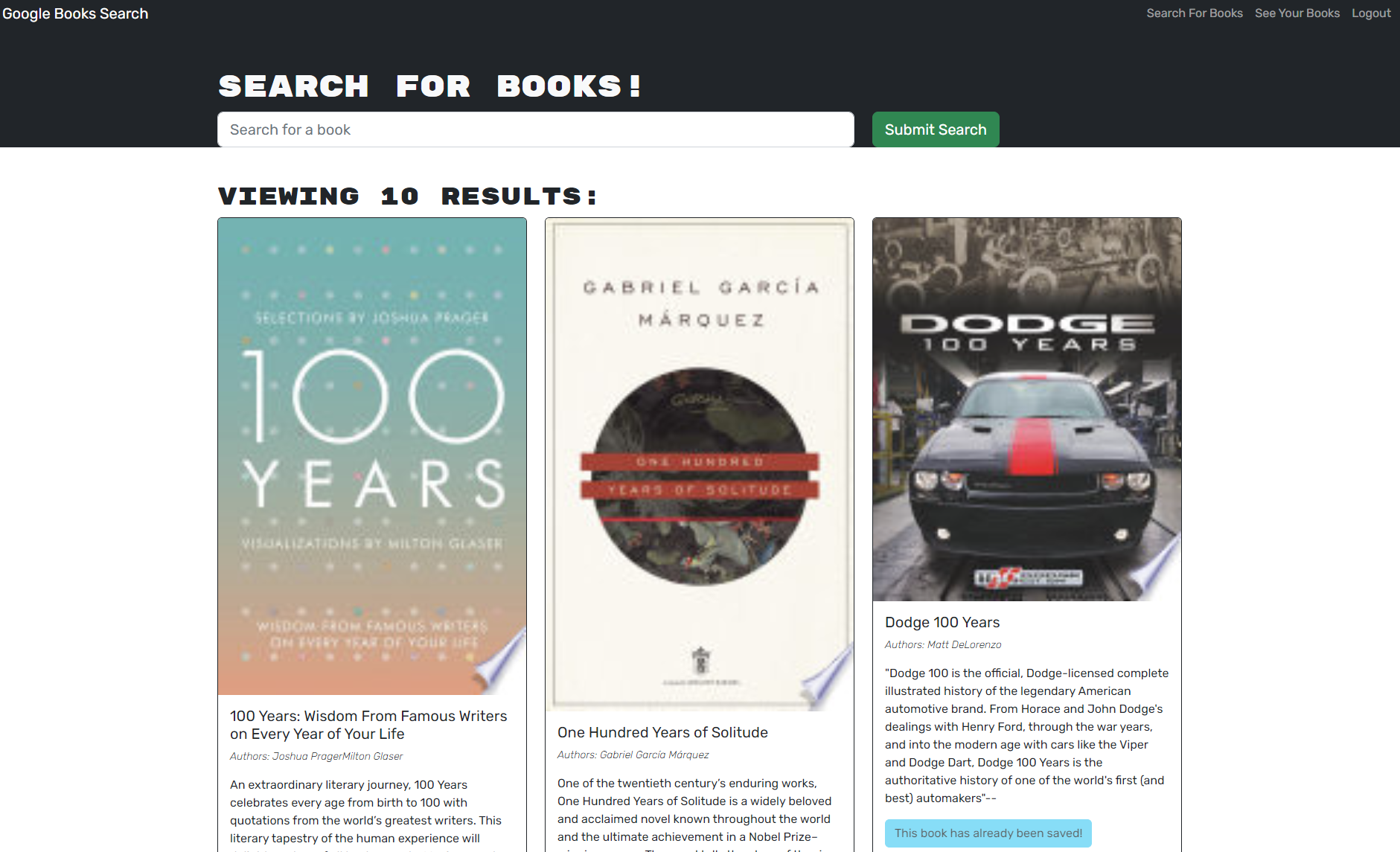GitHub - therealsweven/book-search-engine