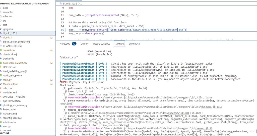 [BUG] Error parsing OpenDSS 123 Bus case · Issue #443 · lanl-ansi/PowerModelsDistribution.jl ...