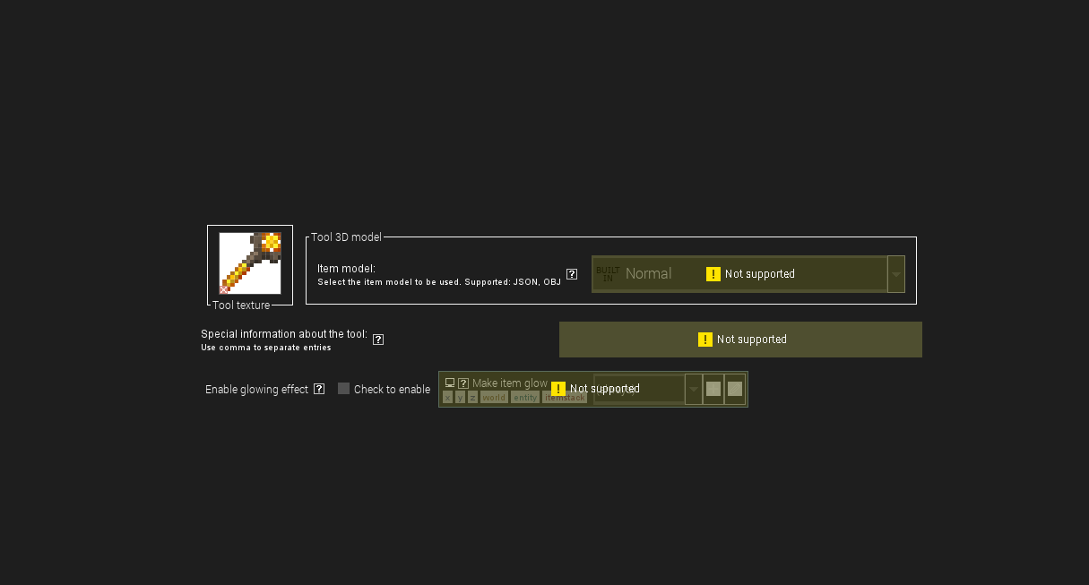 Not Supported error · Issue #3664 · MCreator/MCreator · GitHub