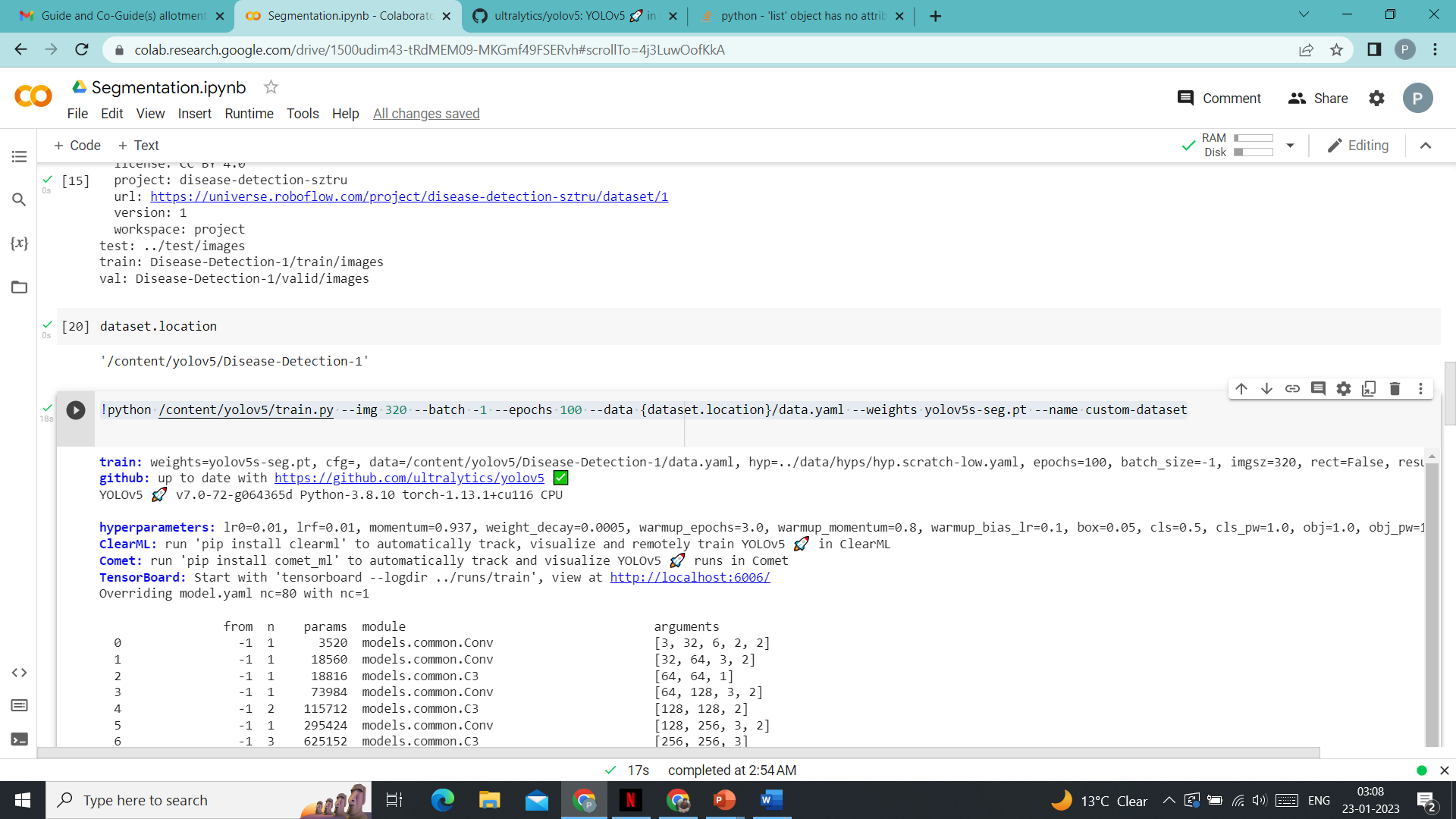 Unable to run epochs · Issue #10811 · ultralytics/yolov5 · GitHub