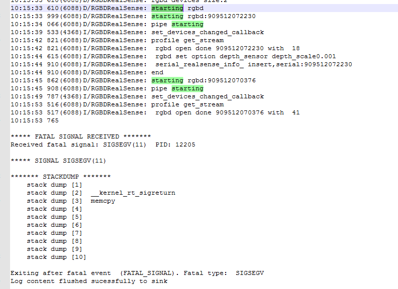 librealsense Android 2.23.0: occasionally received signal SIGSEGV ...