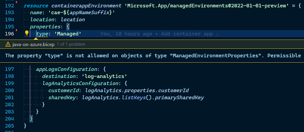 Bicep Cli Displays Irrelevant Warning When Deploying Azure Container Apps · Issue 6219 · Azure