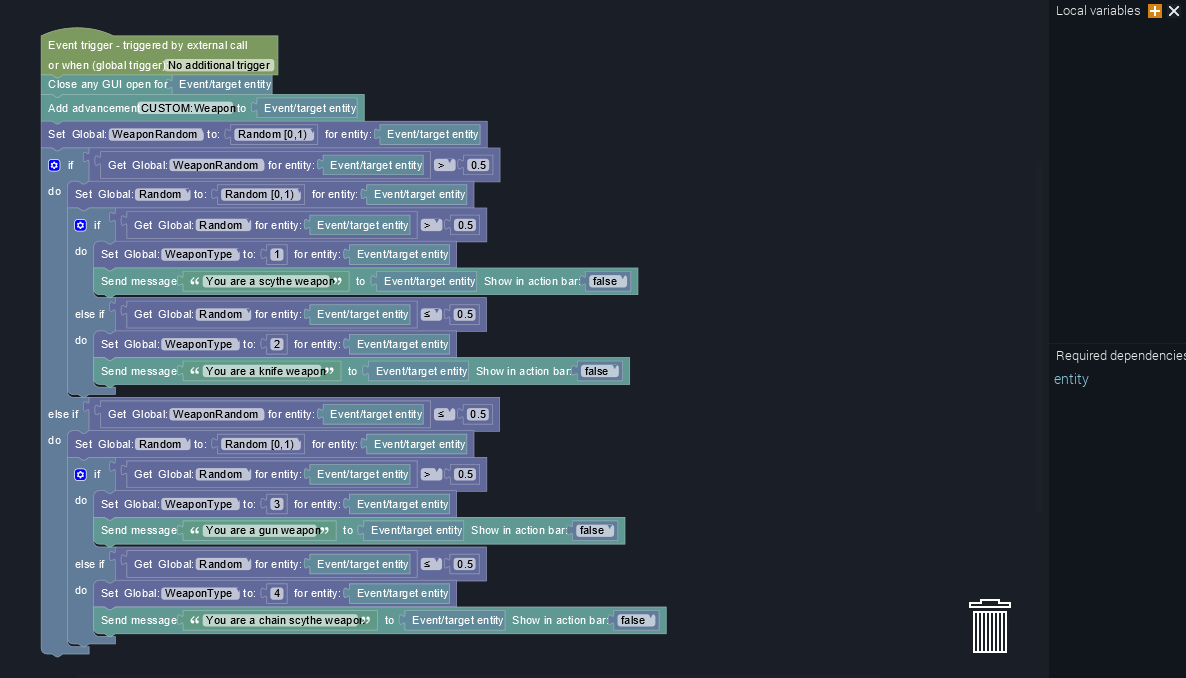 random procedure blocks and variables won't work on a server · Issue #3489 · MCreator/MCreator ...