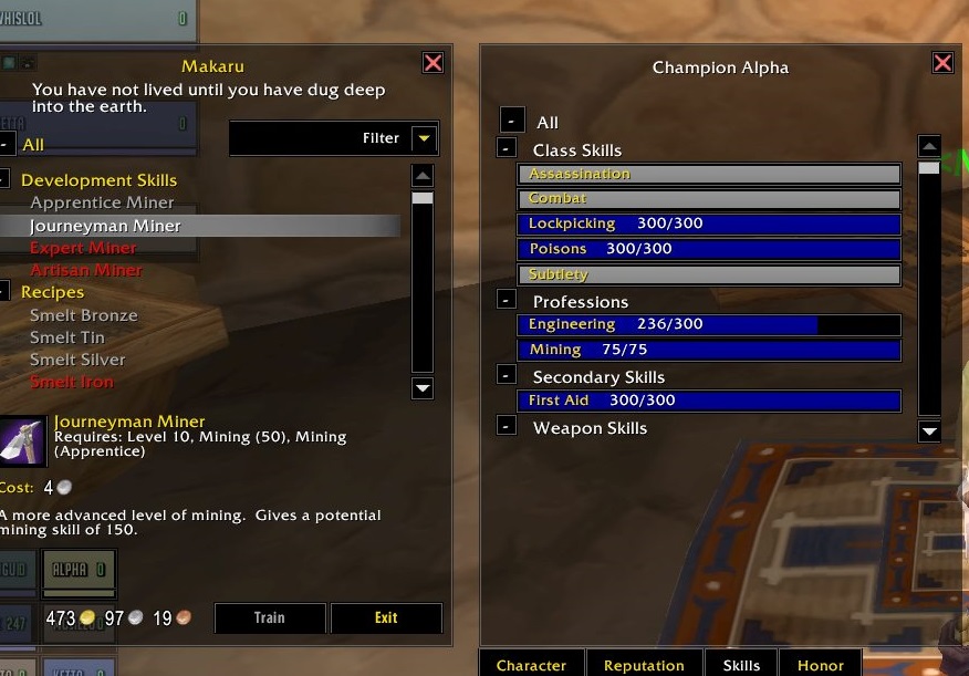 Re-learned Mining cannot get journeyman · Issue #99 · TeamEverlook/Everlook-BugTracker · GitHub