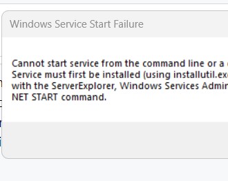 Windows Service Start Failure - Flight Sim Auto CPU Priority · Issue ...