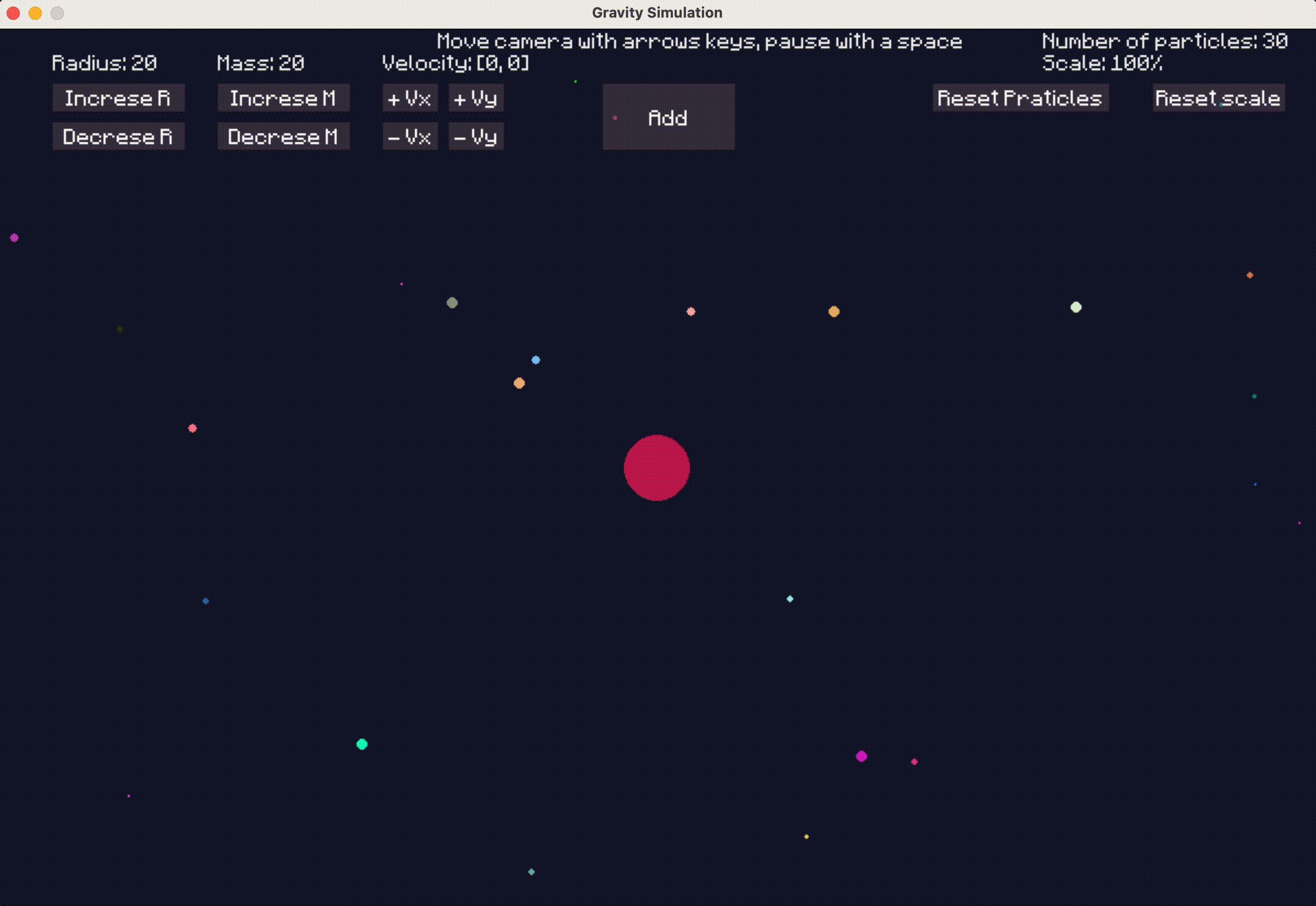 GitHub - WiktorK02/gravitypy: Pygame N-Body simulation · GitHub