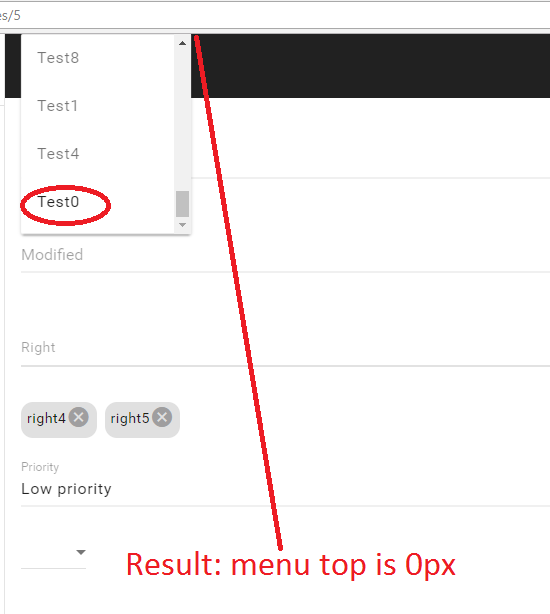 Selection menu has wrong top position when a count of items more than ~20 · Issue #1235 ...