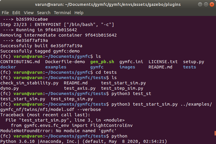 Error in running make command while installing Gazebo · Issue #52 · wil3/gymfc · GitHub