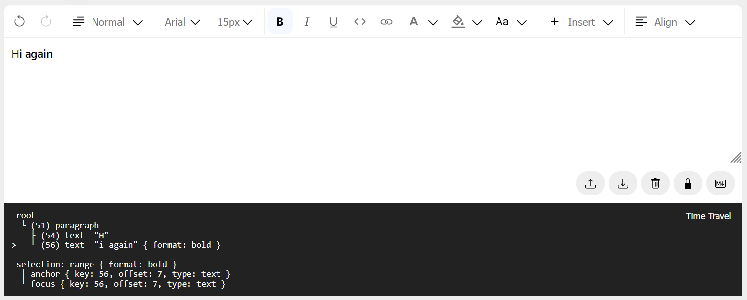 Bug: Selecting text ending in bold and then typing produces one ...