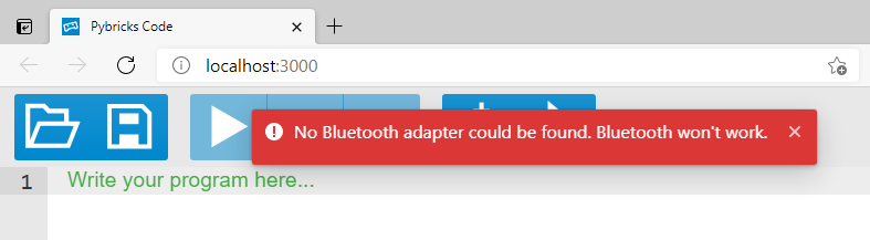 [Feature] Improve warning text for no adapter found · Issue #338 · pybricks/support · GitHub