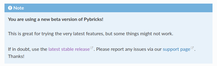 Doc Clarify Which Versions To Use · Issue 612 · Pybrickssupport · Github 