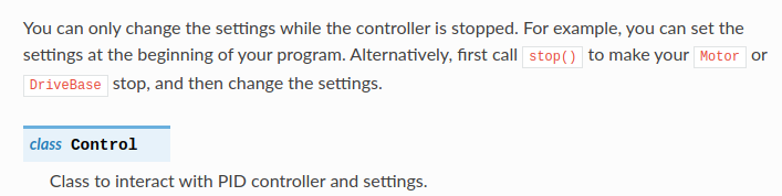 [Doc] control.limits() not complete for EV3 · Issue #638 · pybricks/support · GitHub