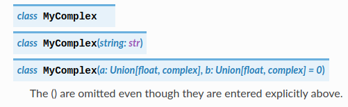 Don't omit empty parentheses for hardcoded class docstrings · Issue ...