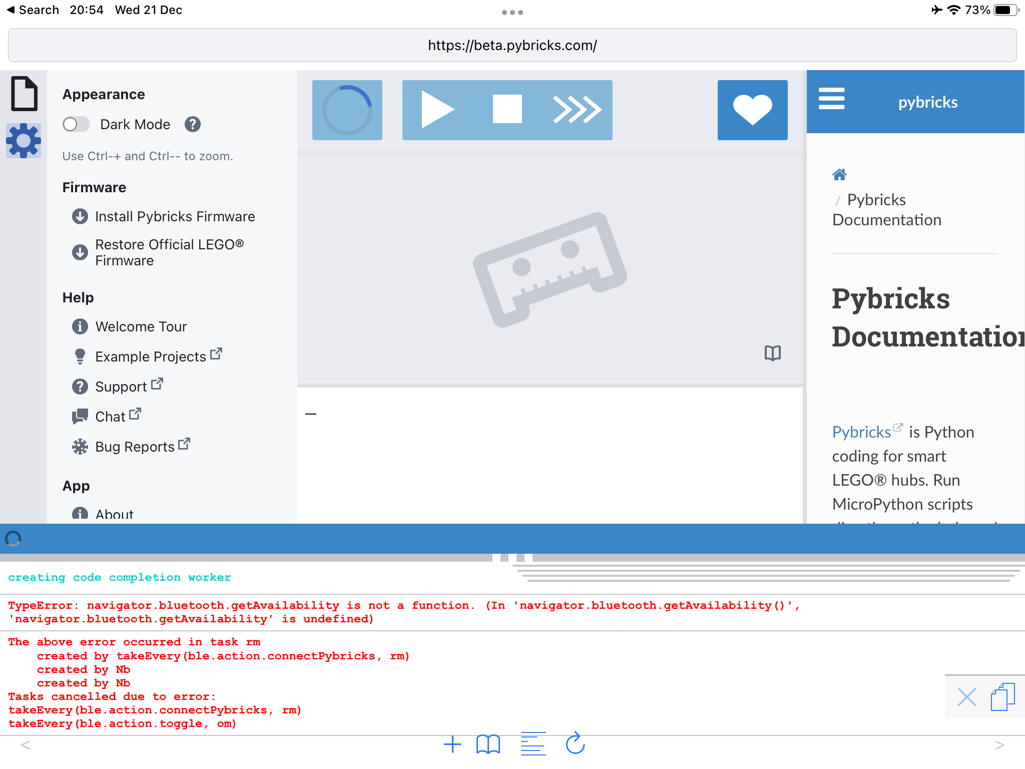 [Feature] State of iOS support · Issue #869 · pybricks/support · GitHub